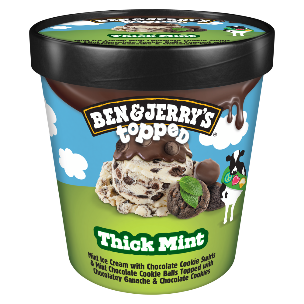 Topped Thick Mint Ice Cream 15.2 oz – Ben & Jerry's Delivery